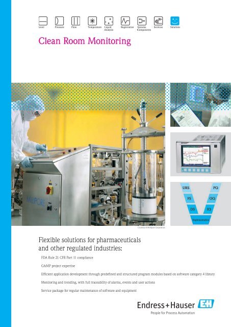Clean room monitoring brochure (PDF 6,38 MB) - Endress+Hauser ...