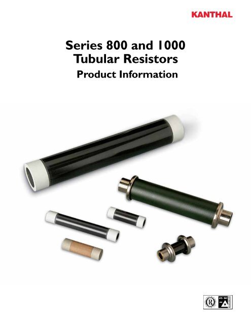 Series 800 and 1000 Tubular Resistors