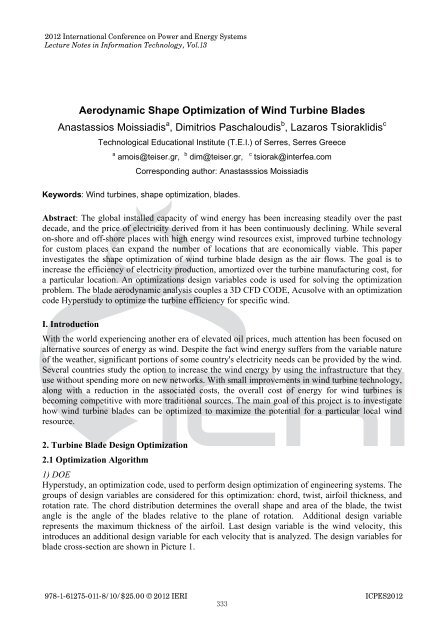 Aerodynamic Shape Optimization Of Wind Turbine Blades