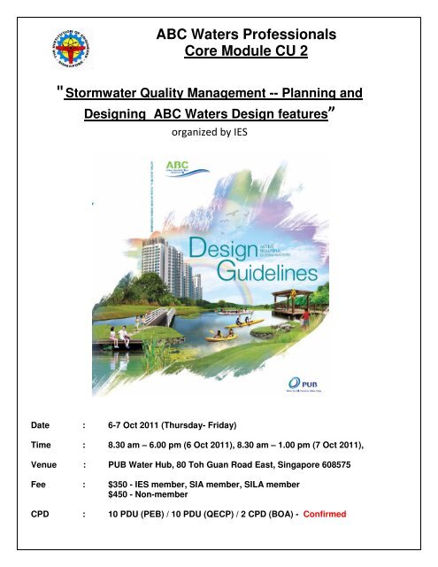 ABC Waters Professionals Core Module CU 2 - Institution of ...