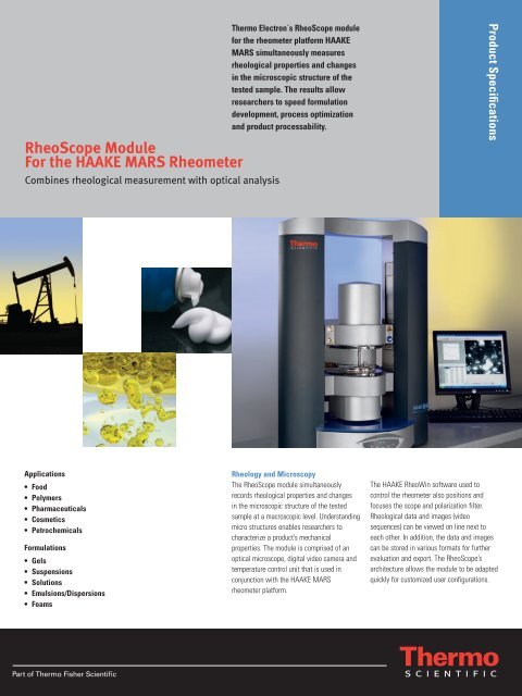 RheoScope Module For the HAAKE MARS Rheometer