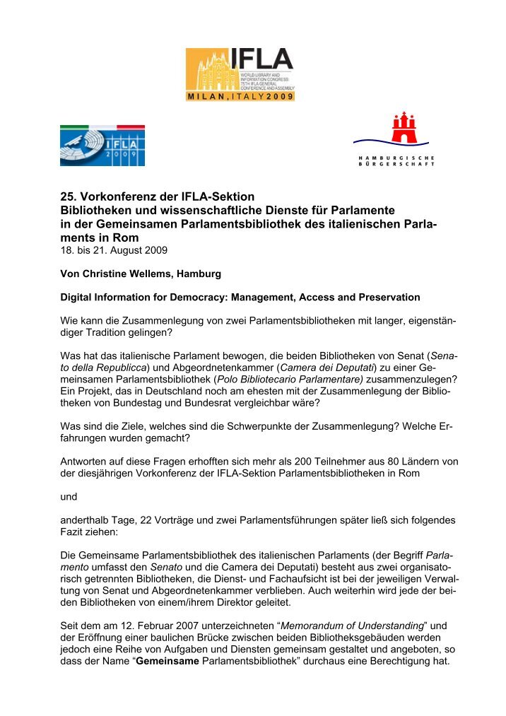 Parlamentsbibliothek Magazine