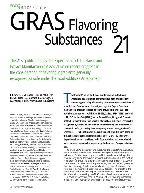 GRAS Flavoring Substances 21