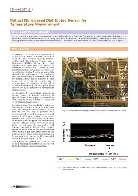 Optical Fiber Based Distributed Sensor For Temperature Measurement