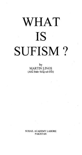 What is Sufism