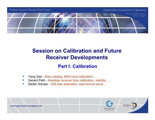 GNSS biases, their effect and calibration - IGS