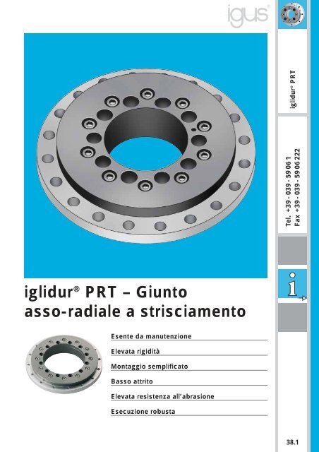 iglidurÂ® PRT â Giunto asso-radiale a strisciamento