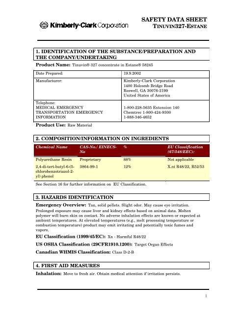 SAFETY DATA SHEET - Industrial Health and Safety Consultants, Inc.