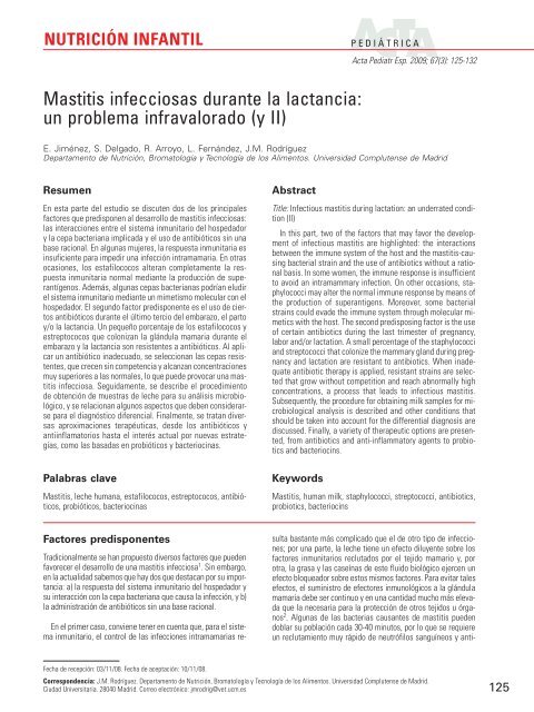 Mastitis infecciosas durante la lactancia II - IHAN