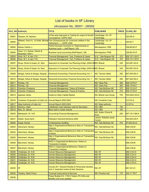 IIF lib14 - Indian Institute of Finance
