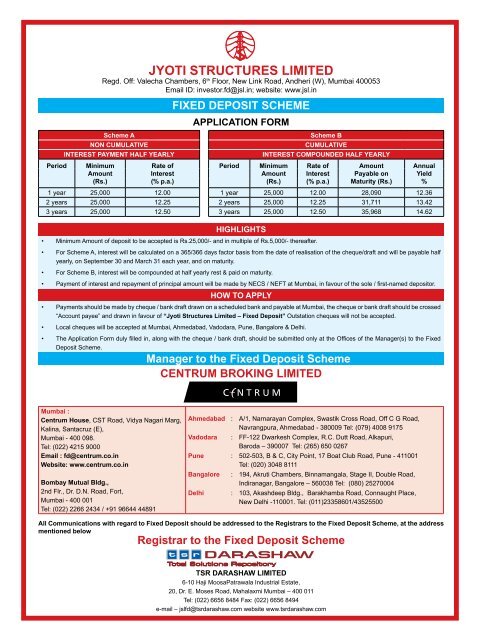 Jyoti Structures Ltd - India Infoline Finance Limited