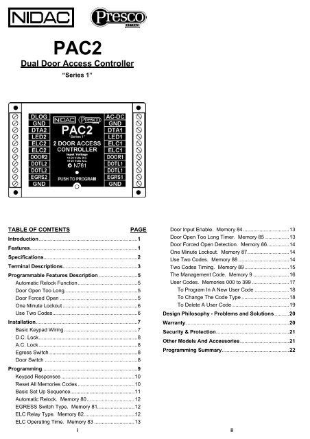 PAC2 Series 1 Instructions - iiNet