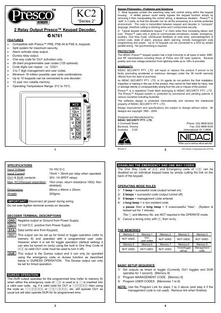KC2 Series 2 Instructions - iiNet