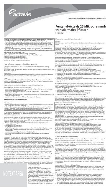 Fentanyl-Actavis 25µg/h (pdf, 86KB)