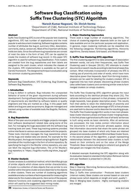 Software Bug Classification Using Suffix Tree Clustering Ijcst 2656