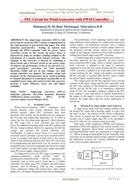 PFC Circuit for Wind Generator with PWM Controller - ijmer
