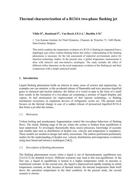 Thermal characterization of a R134A two-phase ... - ILASS-Europe