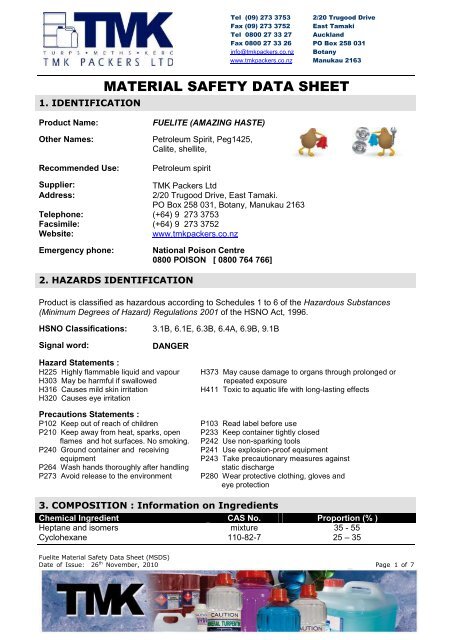 Download MSDS - TMK Packers