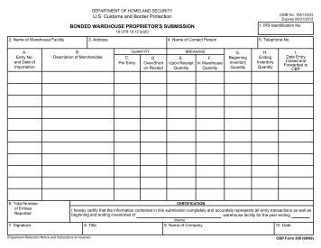 CBP Form 442 - Forms