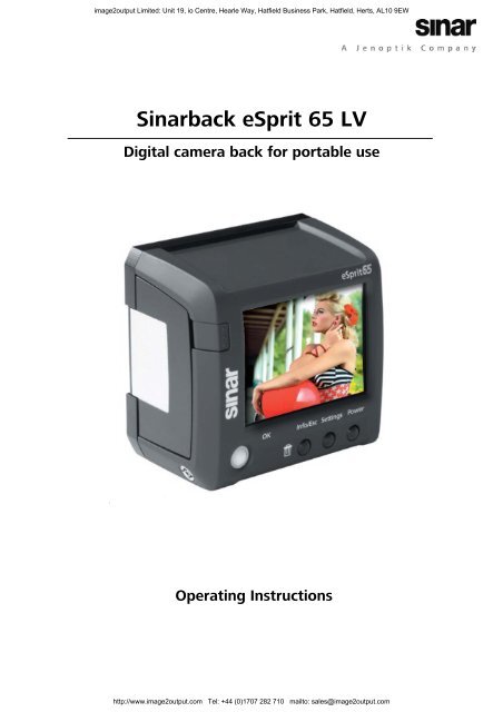 Sinarback eSprit 65 LV - image2output - Support