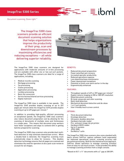 ImageTrac 5300 Series - ibml