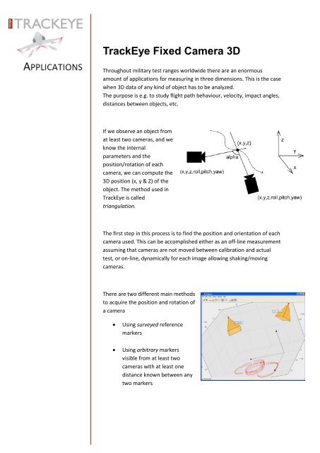 TrackEye Fixed Camera 3D - Image Systems