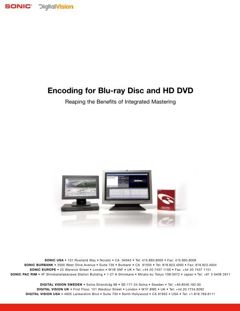 Encoding for HD DVD and Blu-ray Disc - Image Systems