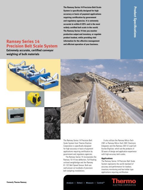 Ramsey Series 14 Precision Belt Scale System