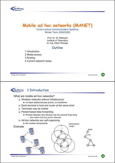 Mobile Ad Hoc Network