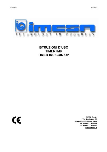 E021001B - IMESA SpA