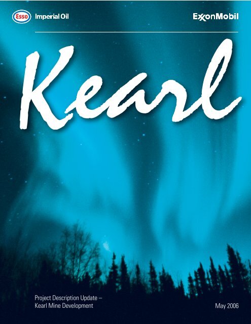 Kearl oil sands project description update - May 2006