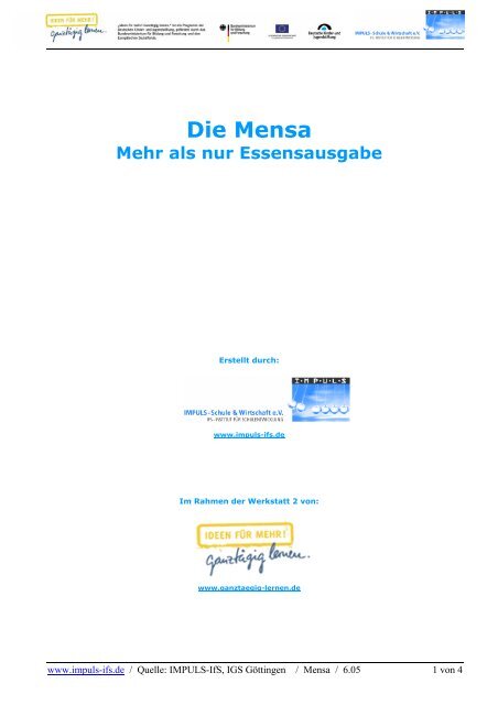 Die Mensa - Mehr als nur Essensausgabe
