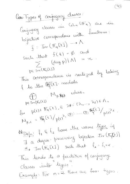 Types of classes, Block Jordan canonical form