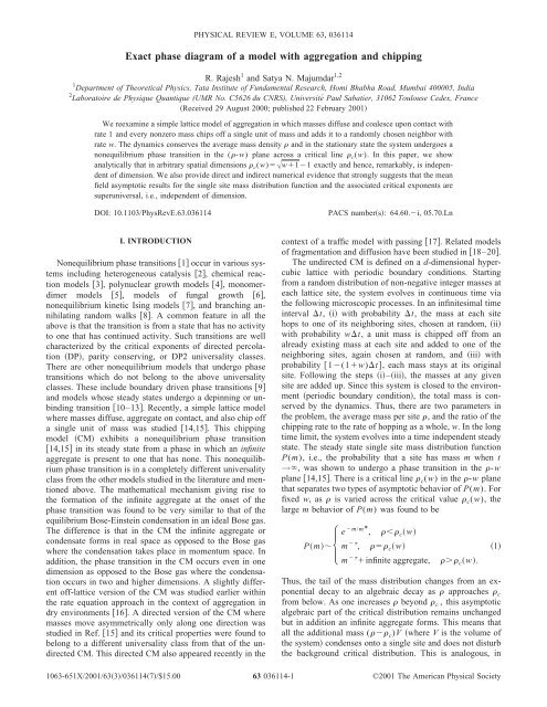 Exact phase diagram of a model with aggregation and chipping