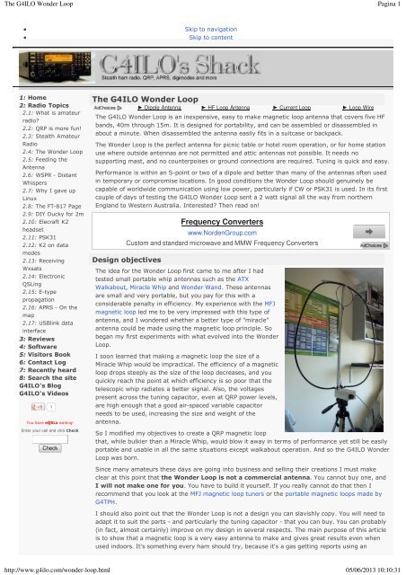 The G4ILO Wonder Loop - IN3ECI