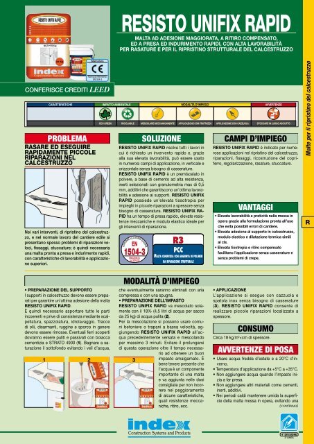 RESISTO UNIFIX RAPID - Index S.p.A.