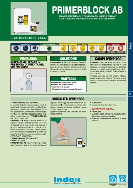 PRIMERBLOCK AB - Index S.p.A.