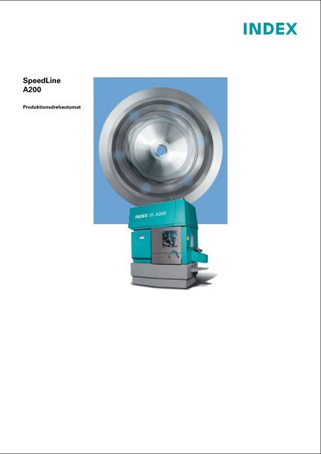 SpeedLine A200 - INDEX-Werke GmbH & Co. KG Hahn & Tessky