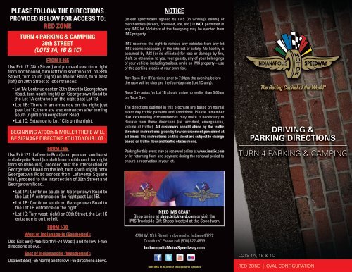Turn 4 Parking - Indianapolis Motor Speedway