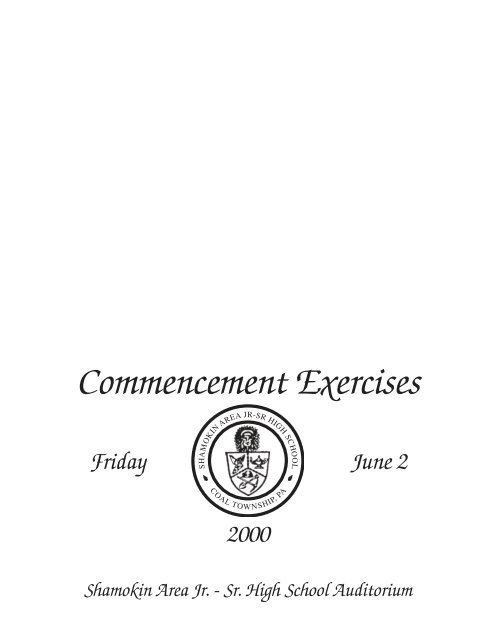 Commencement Exercises - Shamokin Area School District