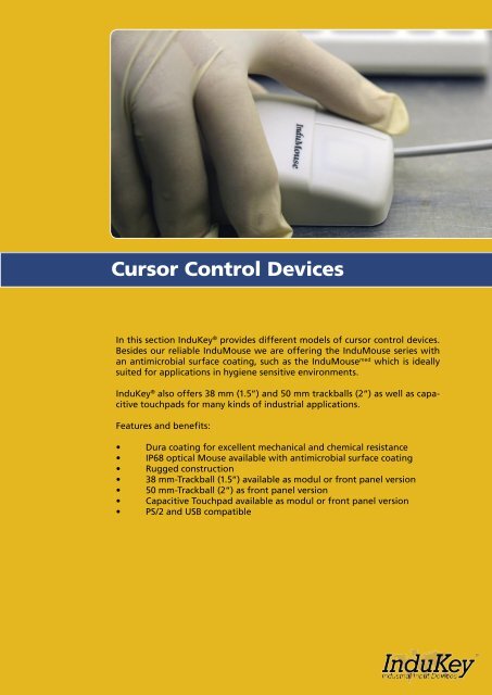 Cursor Control Devices - InduKey