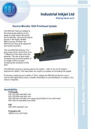 KM1024i Datasheet PDF - Industrial Inkjet Ltd.
