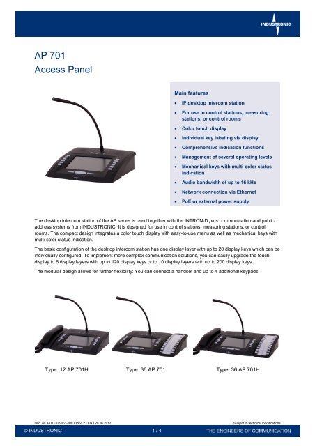 AP 701 Access Panel - Industronic