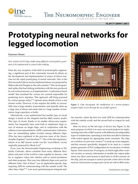 PDF version - The Neuromorphic Engineer