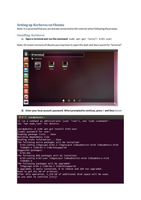 Setting up Kerberos on Ubuntu Setting up Kerberos on Ubuntu