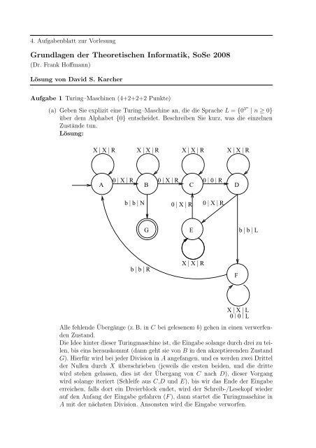 Grundlagen der Theoretischen Informatik, SoSe 2008