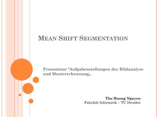 Mean Shift Segmentation Faculty Of Computer Science