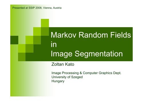 Markov Random Fields In Image Segmentation Prip