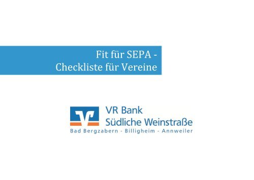 SEPA Checkliste