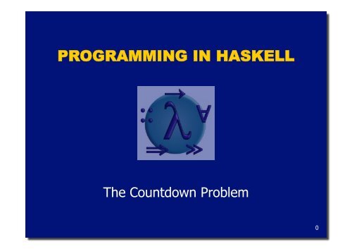 The Countdown Problem